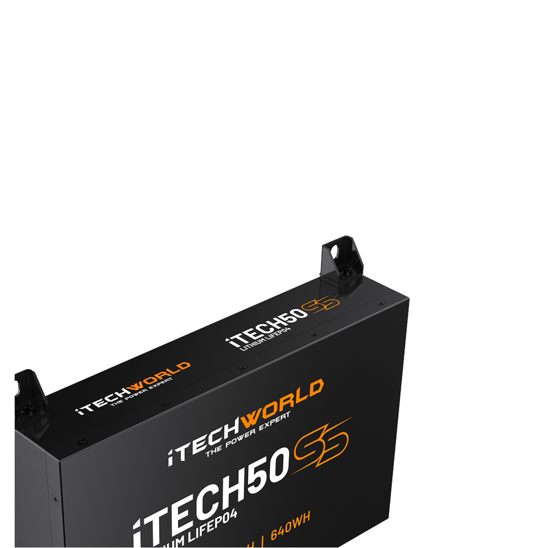 iTECH50SS Super Slim Deep Cycle Lithium Battery with Bluetooth LiFePO4 ...