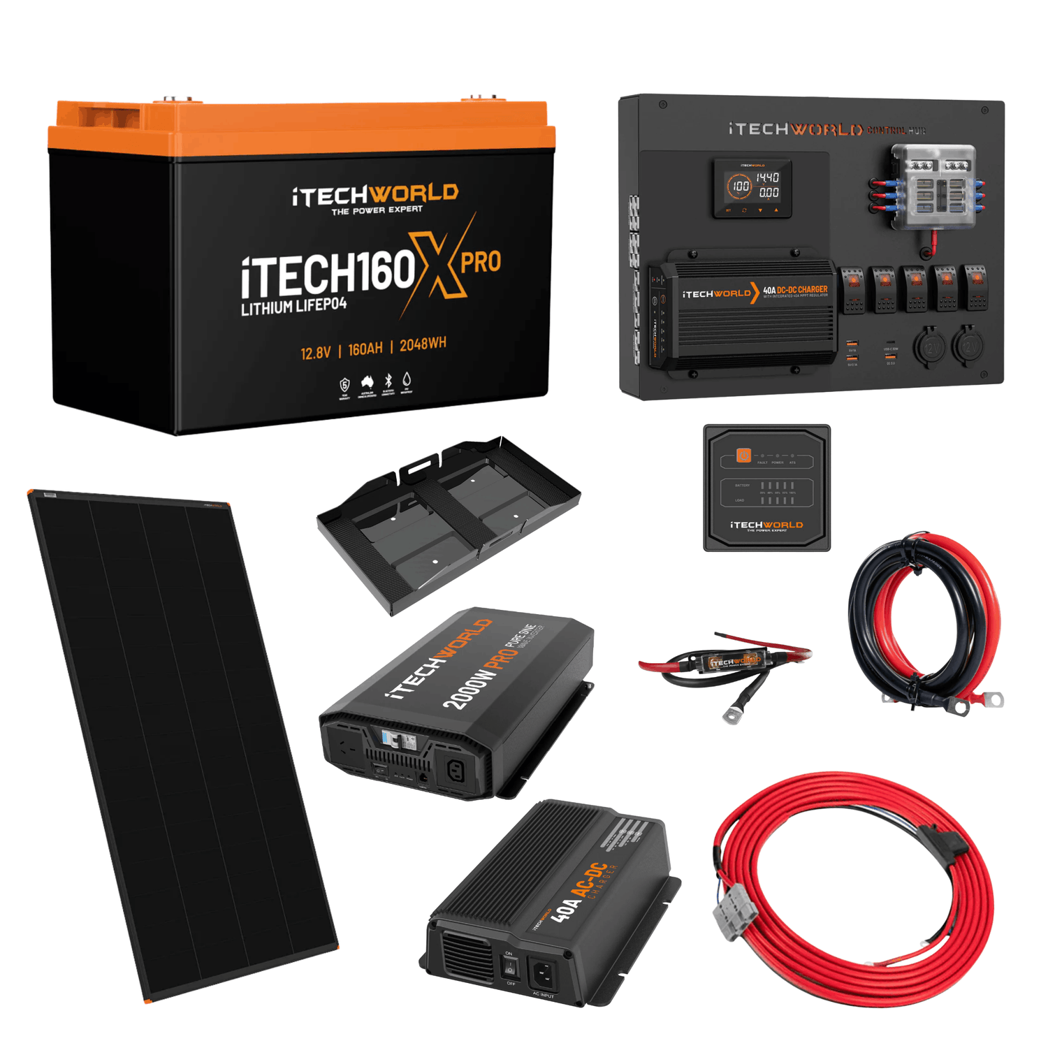 iTechworld | Expansion Canopy Dual Battery Kit | 160Ah Lithium | iTechworld