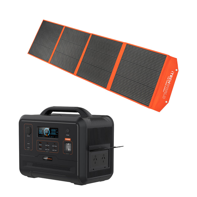 Solar Generator Kits - Portable Power Station & Solar Blanket Combos