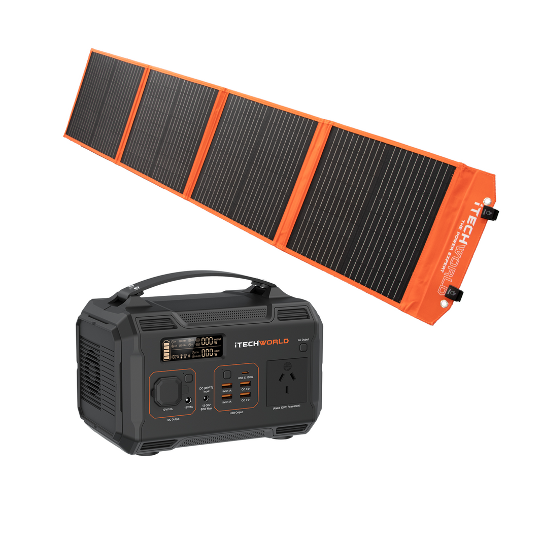 Solar Generator Kits - Portable Power Station & Solar Blanket
