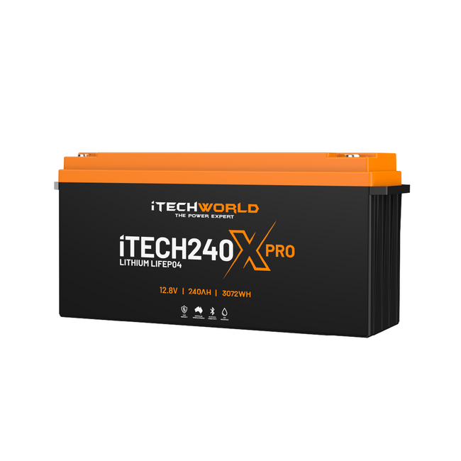 iTECH240X PRO 240Ah Deep Cycle Lithium Battery with Bluetooth LiFePO4 ...
