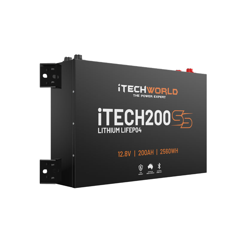 iTECH200SS 12v 200Ah Super Slim Lithium Battery with Bluetooth