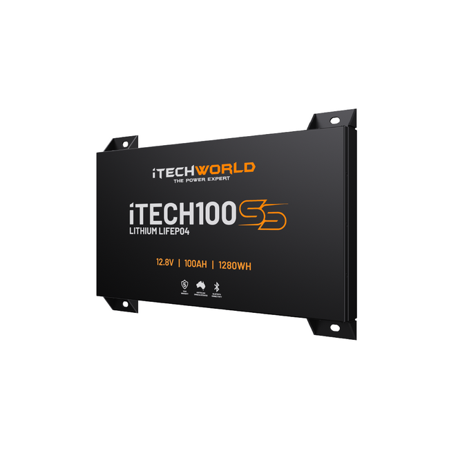 iTECH100SS Super Slim Deep Cycle Lithium Battery with Bluetooth LiFePO4 ...