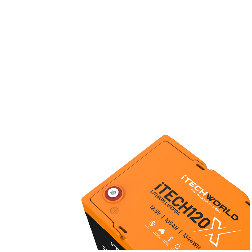 iTECH120X Deep Cycle Lithium Battery with Bluetooth LiFePO4 105Ah