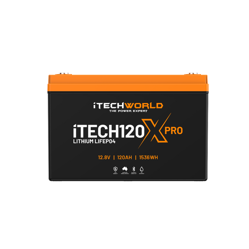 iTECH120X PRO Lithium Deep Cycle Battery with Bluetooth LiFePO4 120Ah ...
