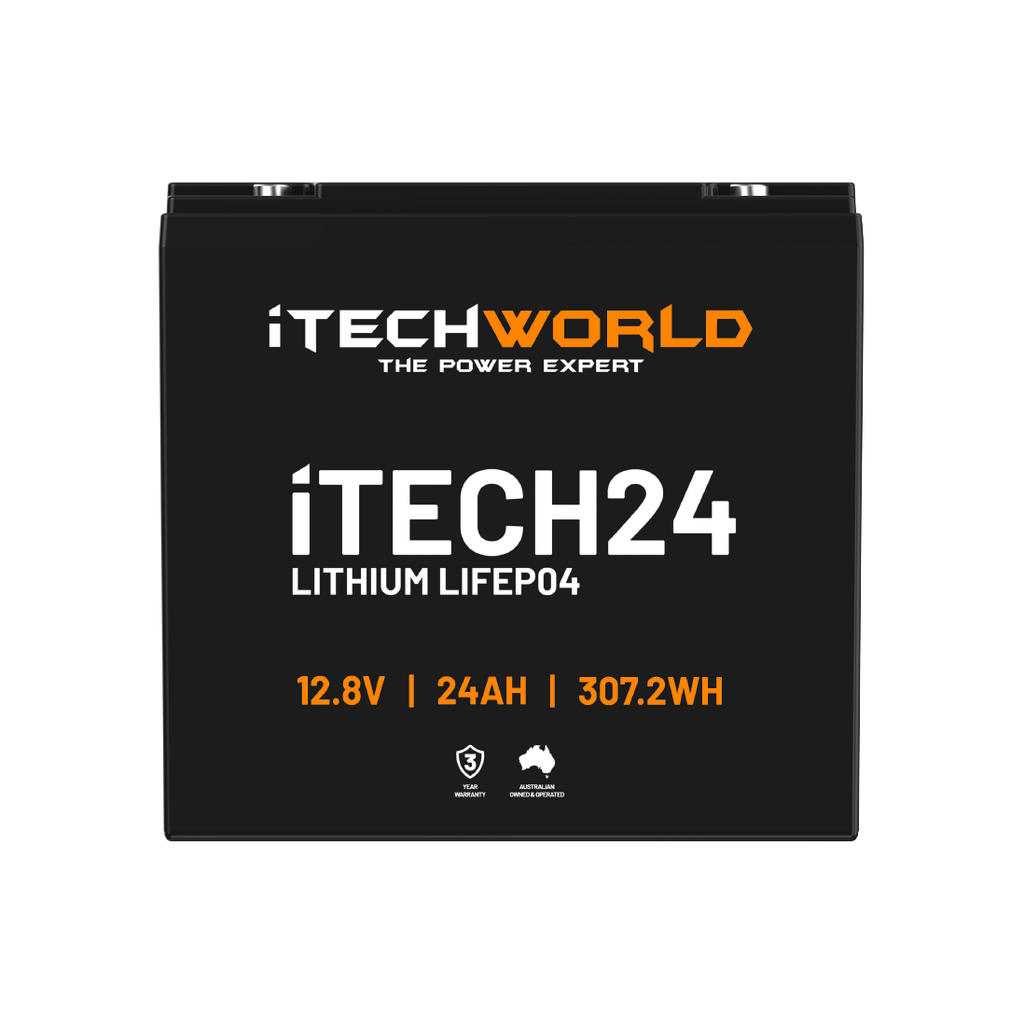 iTECH24 Deep Cycle Lithium Battery LiFePO4 24Ah | iTechworld