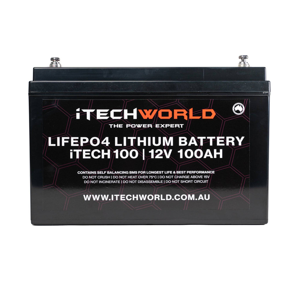 iTECH100 Deep Cycle Lithium Battery LiFePO4 100Ah