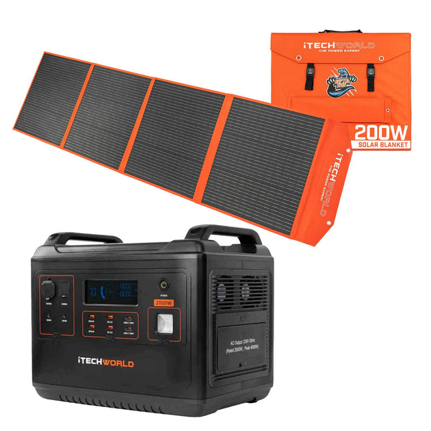 Solar Generator Kits - Portable Power Station & Solar Blanket Combos